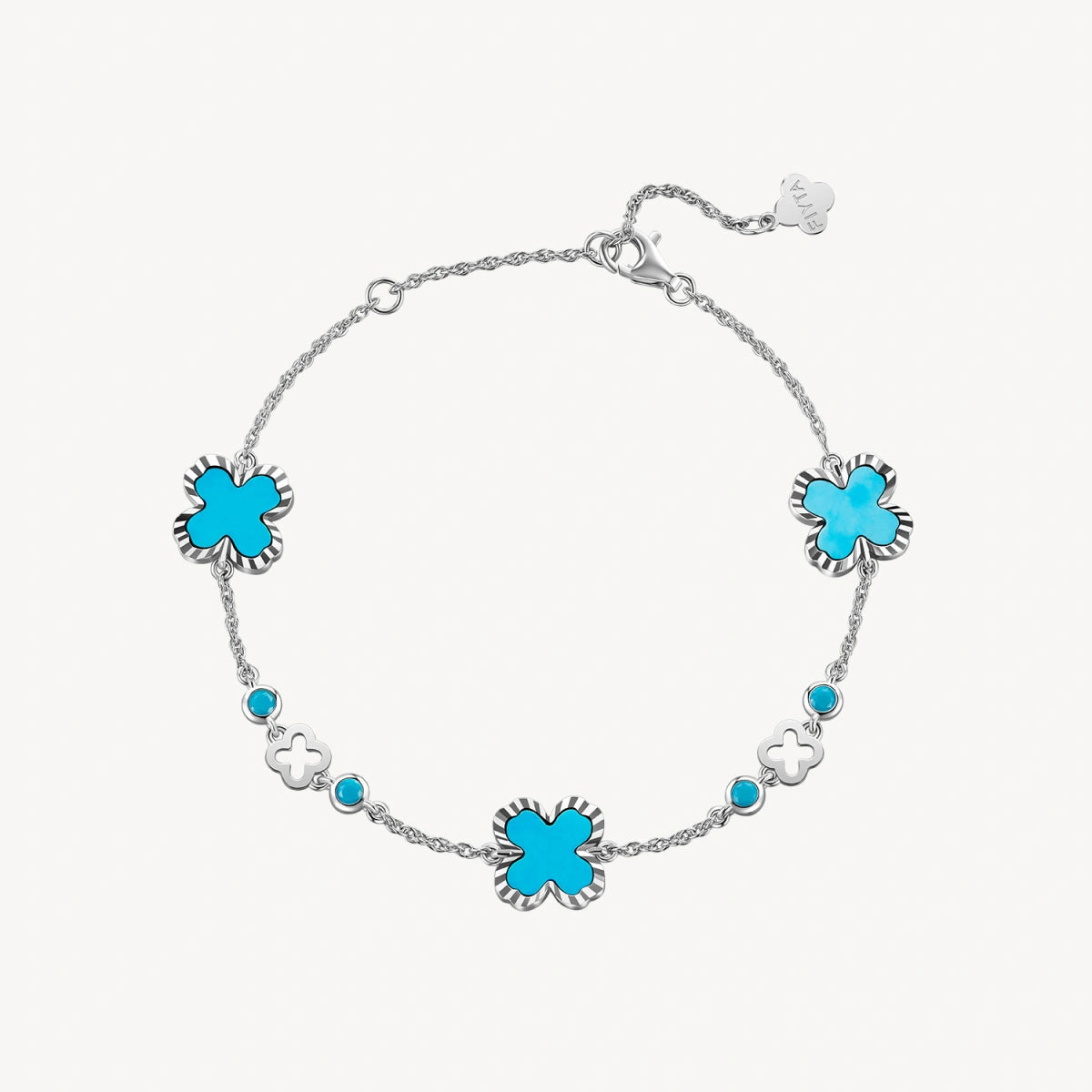 Turquoise Clover Bracelet Jewelry for Women – FIYTA