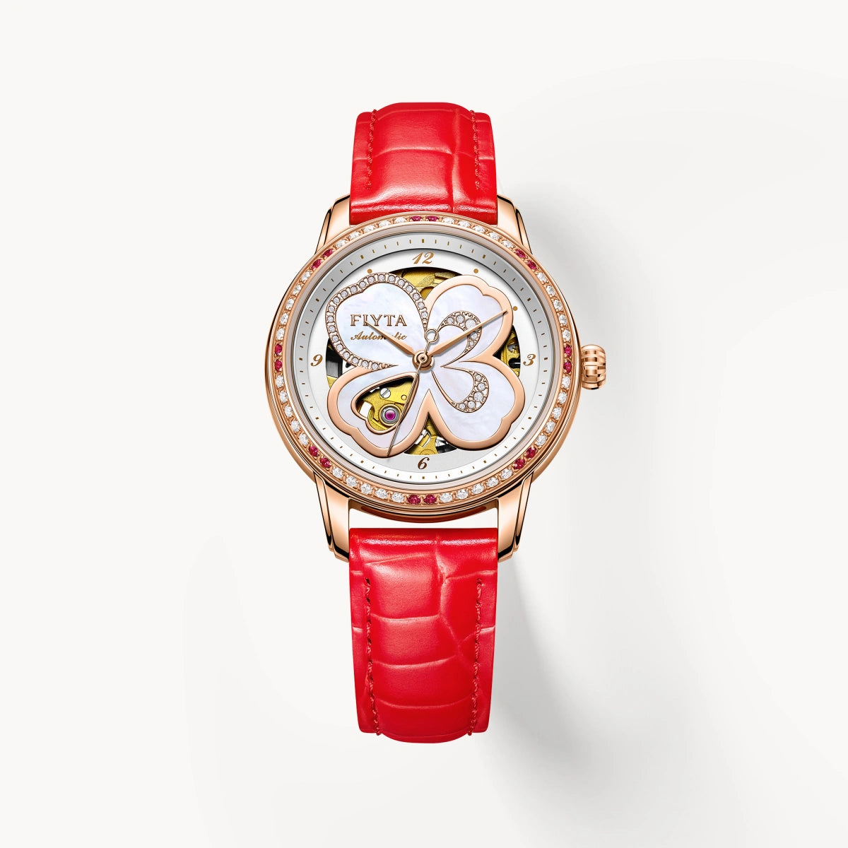 Clover Collection Ladies' Classic Diamond Automatic Watch - FIYTA